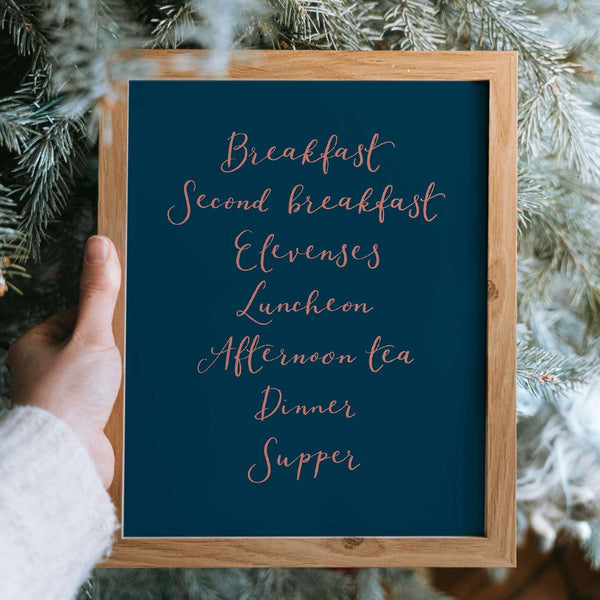 The Lord of the Rings Print - Hobbits Meals (Second Breakfast) – And ...