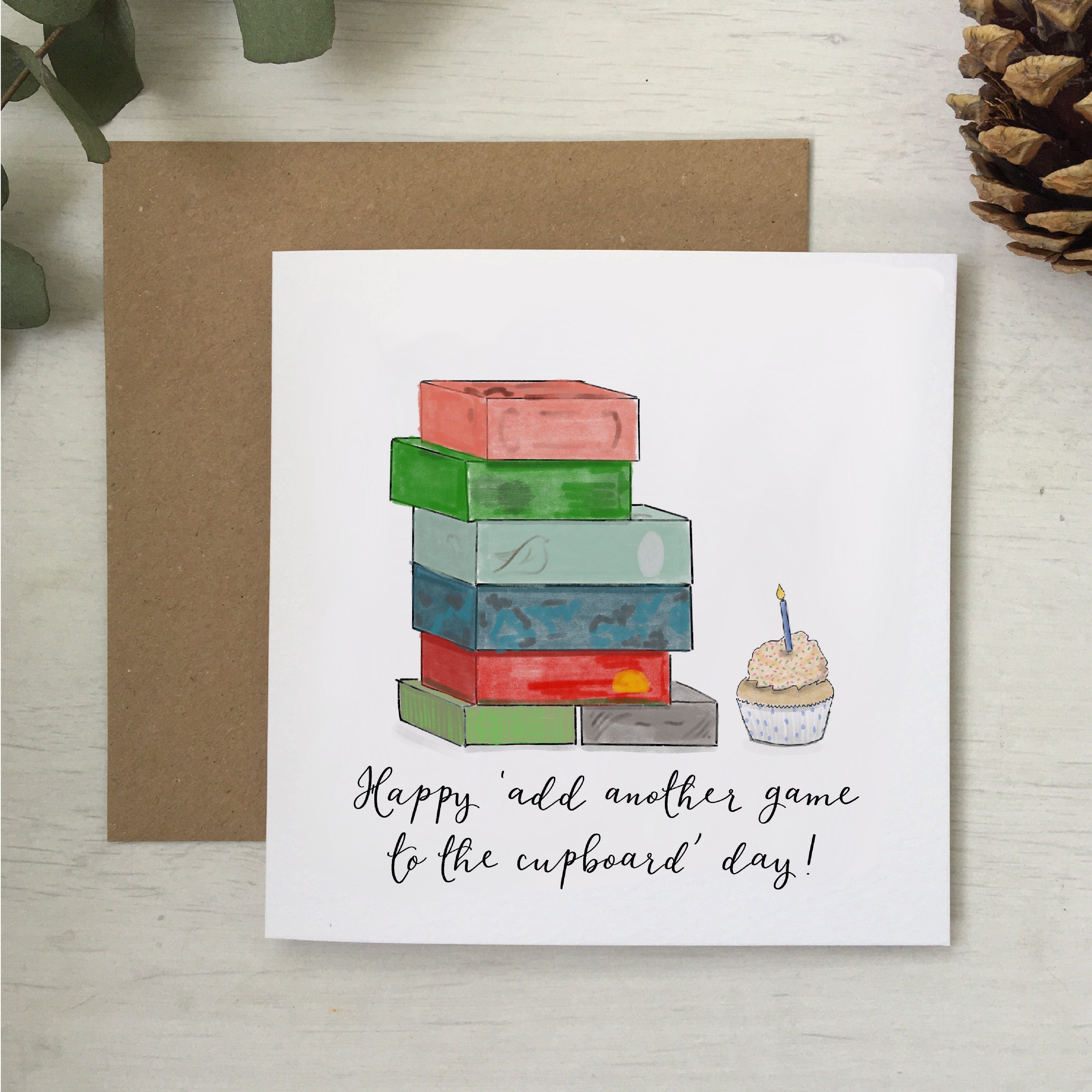 Board game birthday card – And Hope Designs