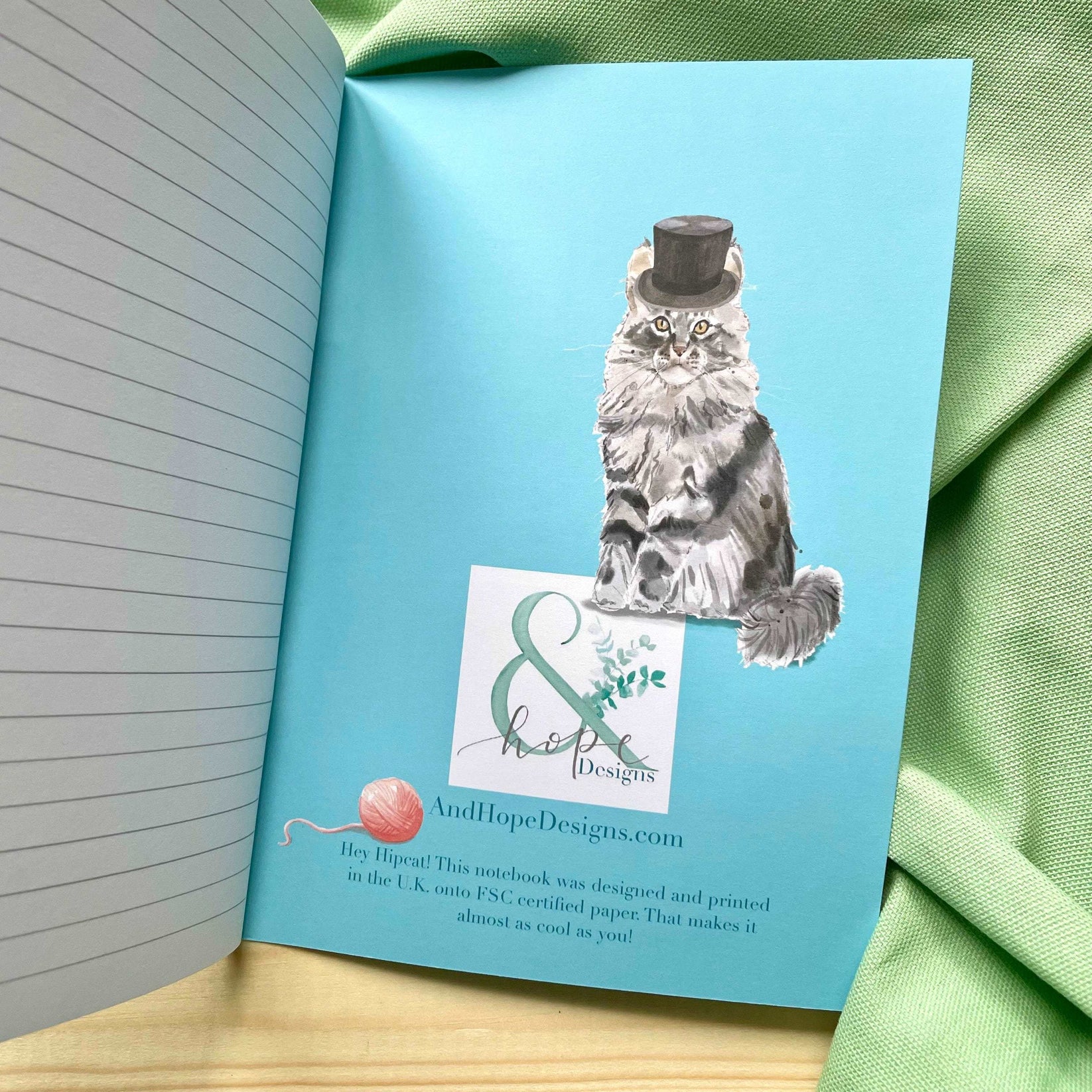 Cool cats A5 lined notebook – And Hope Designs