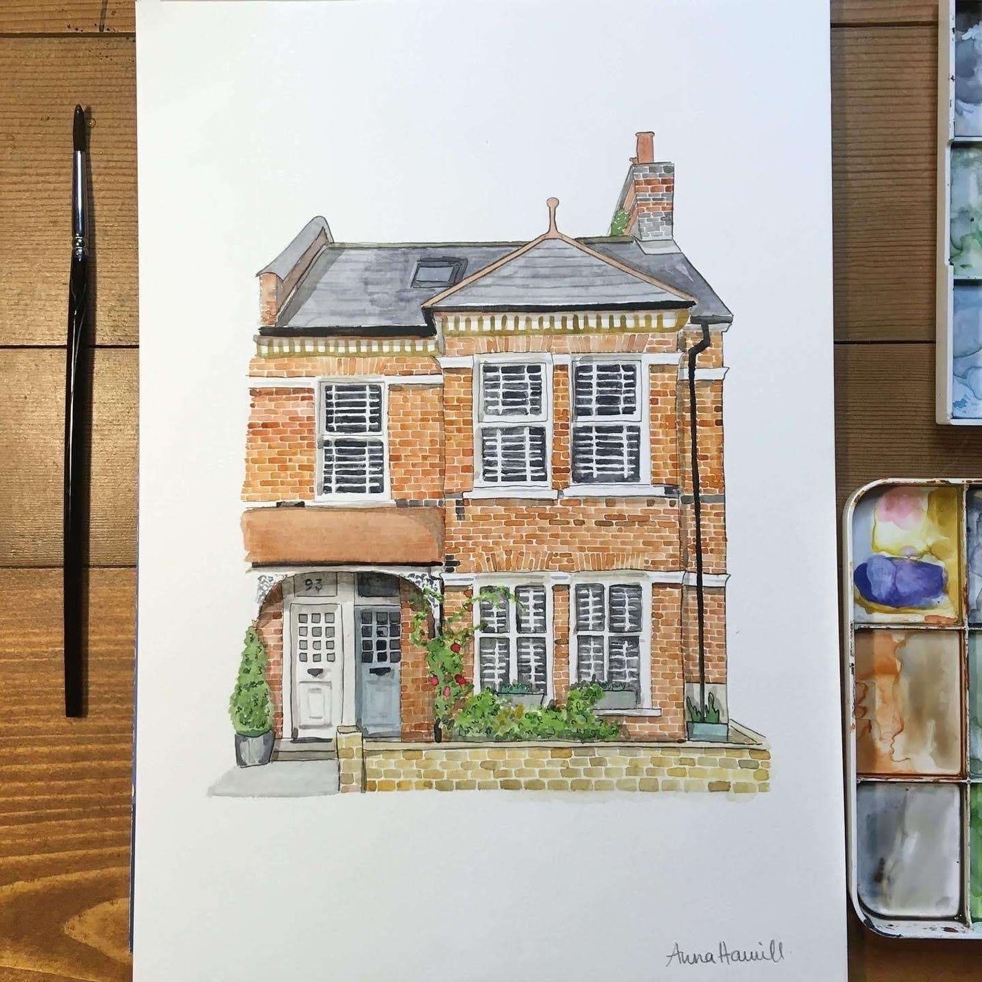 Custom Watercolour House Portrait | Personalised UK Gift – And Hope Designs