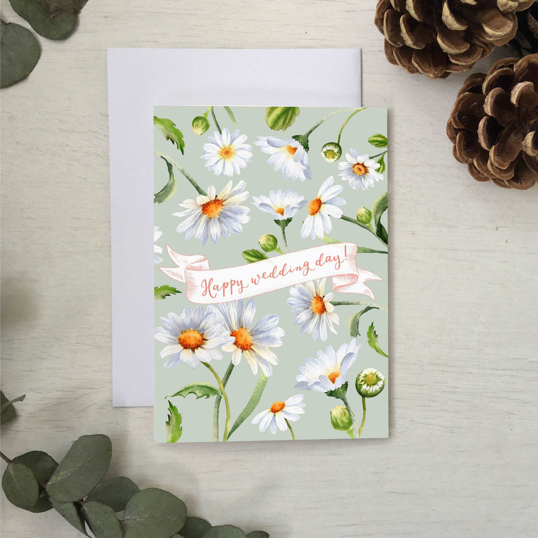 Daisies wedding card – And Hope Designs