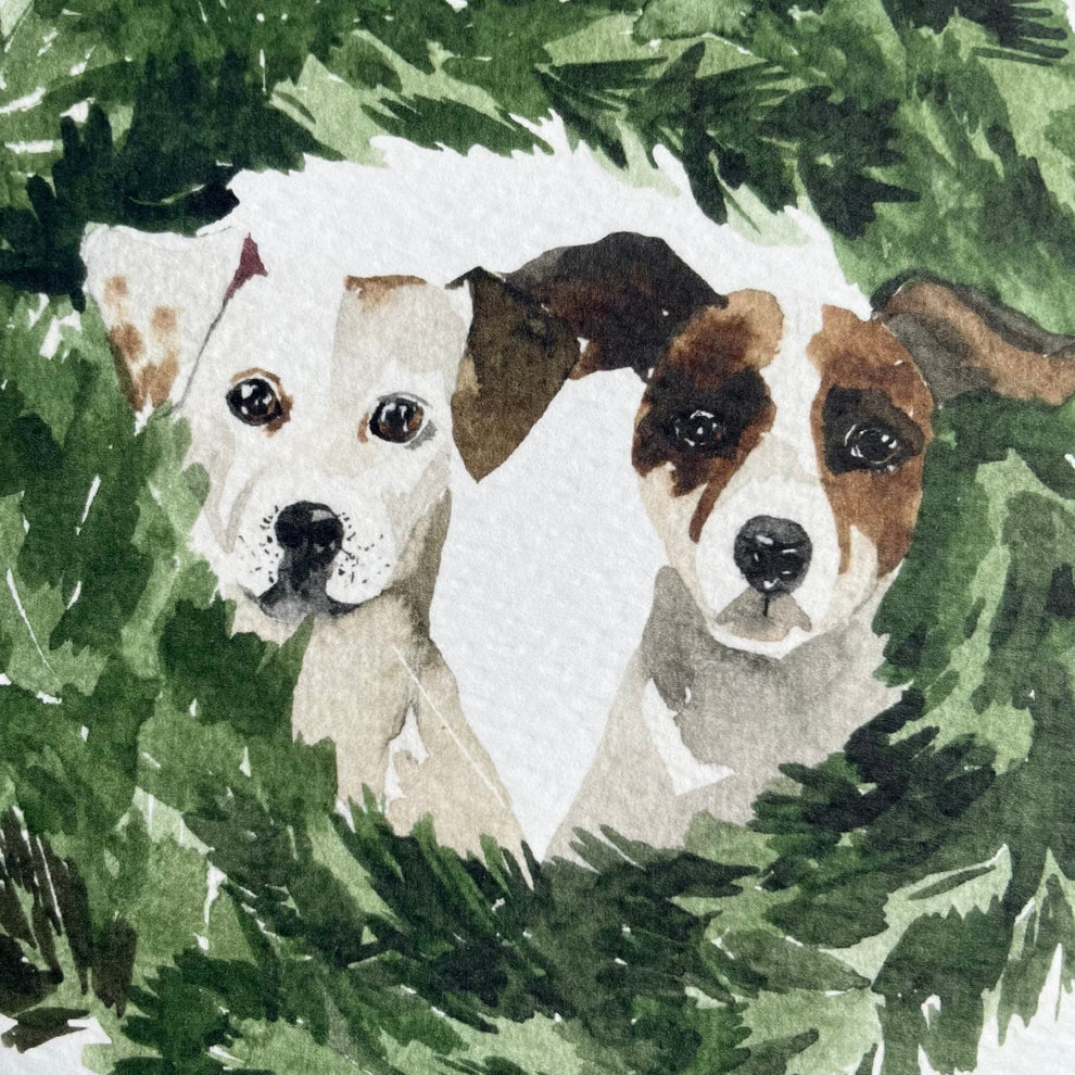Happy Christmas card from the dogs – And Hope Designs