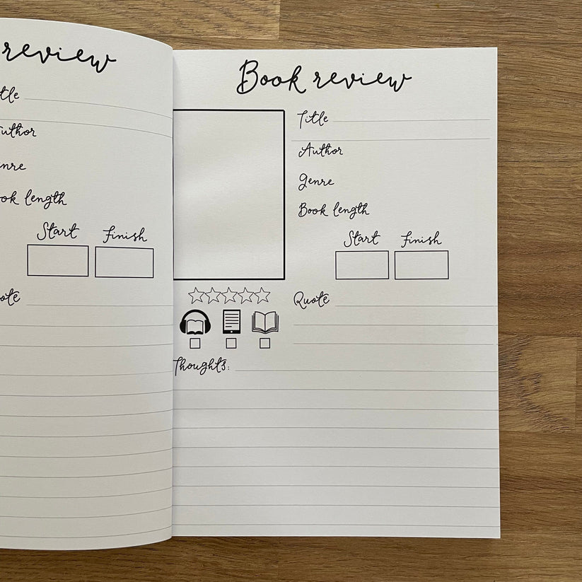 Reading journal, blush pink cover – And Hope Designs